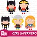 Cute Superhero Girl Digital Clipart Batgirl Supergirl