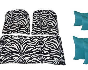 Blue zebra pillow | Etsy