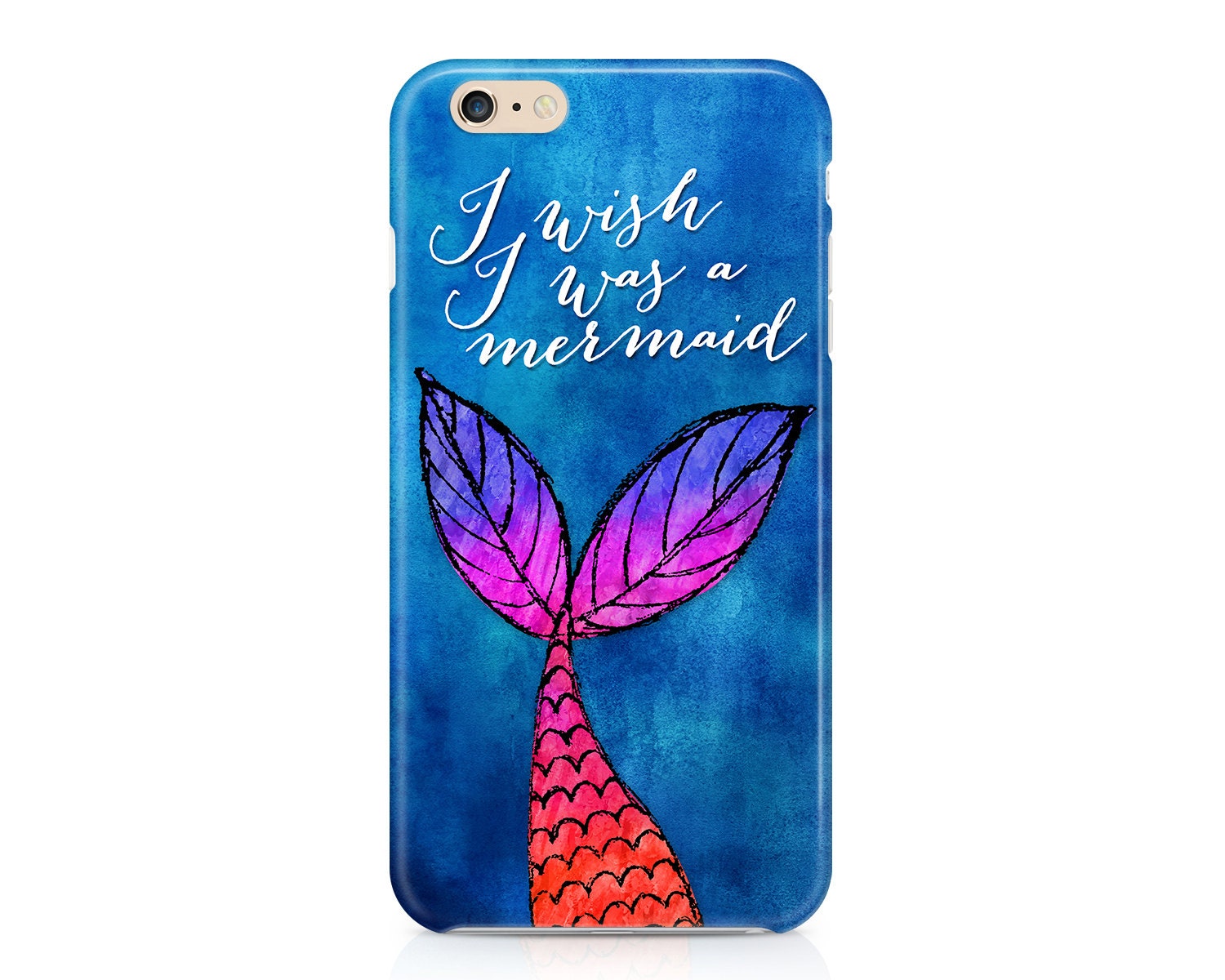 I Wish I Was a Mermaid Ocean Phone Case Nautical Phone Case