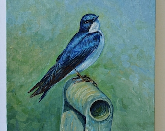 Swallow painting | Etsy