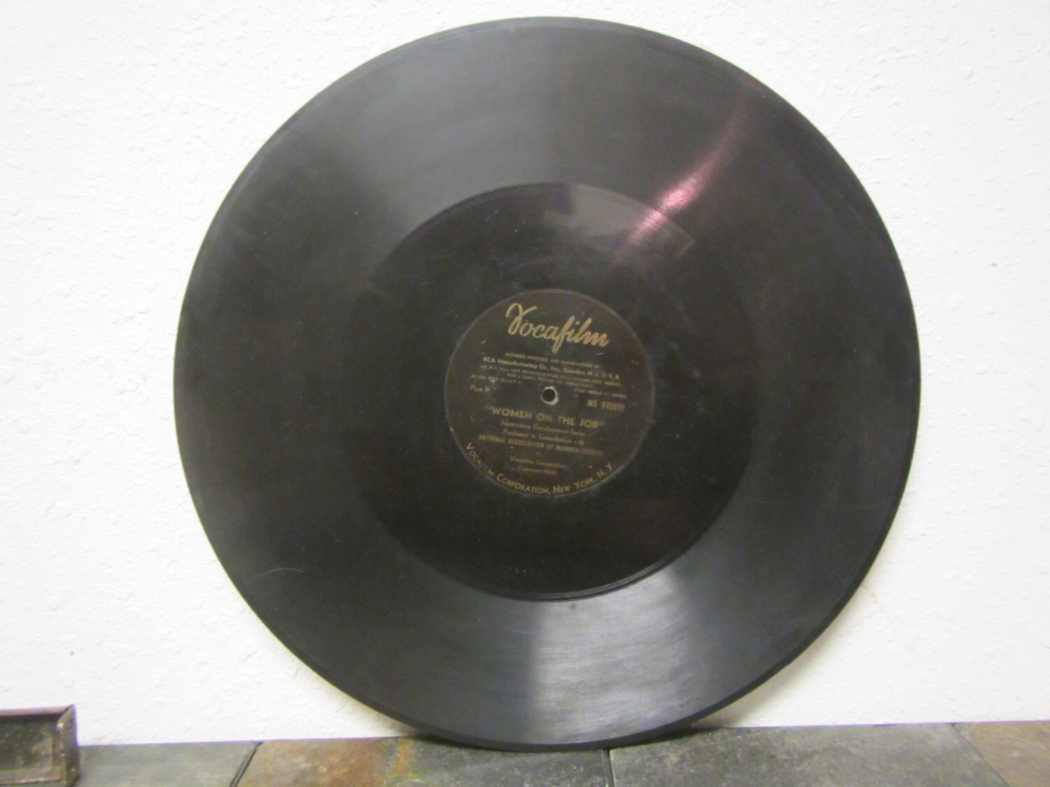 1949 VOCAFILM RECORD Large 16 inch 33 1/3 rpm RECORD / Women