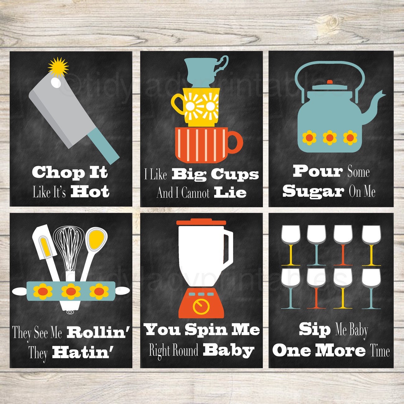 Funny Kitchen Wall Art Kitchen Decor PRINTABLE signs. INSTANT