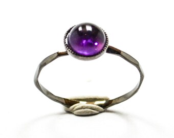 Black amethyst ring | Etsy