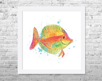 Fish painting | Etsy
