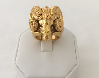 Ram head ring | Etsy