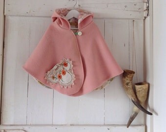 Girls winter cape | Etsy