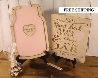 Shadow box guestbook | Etsy