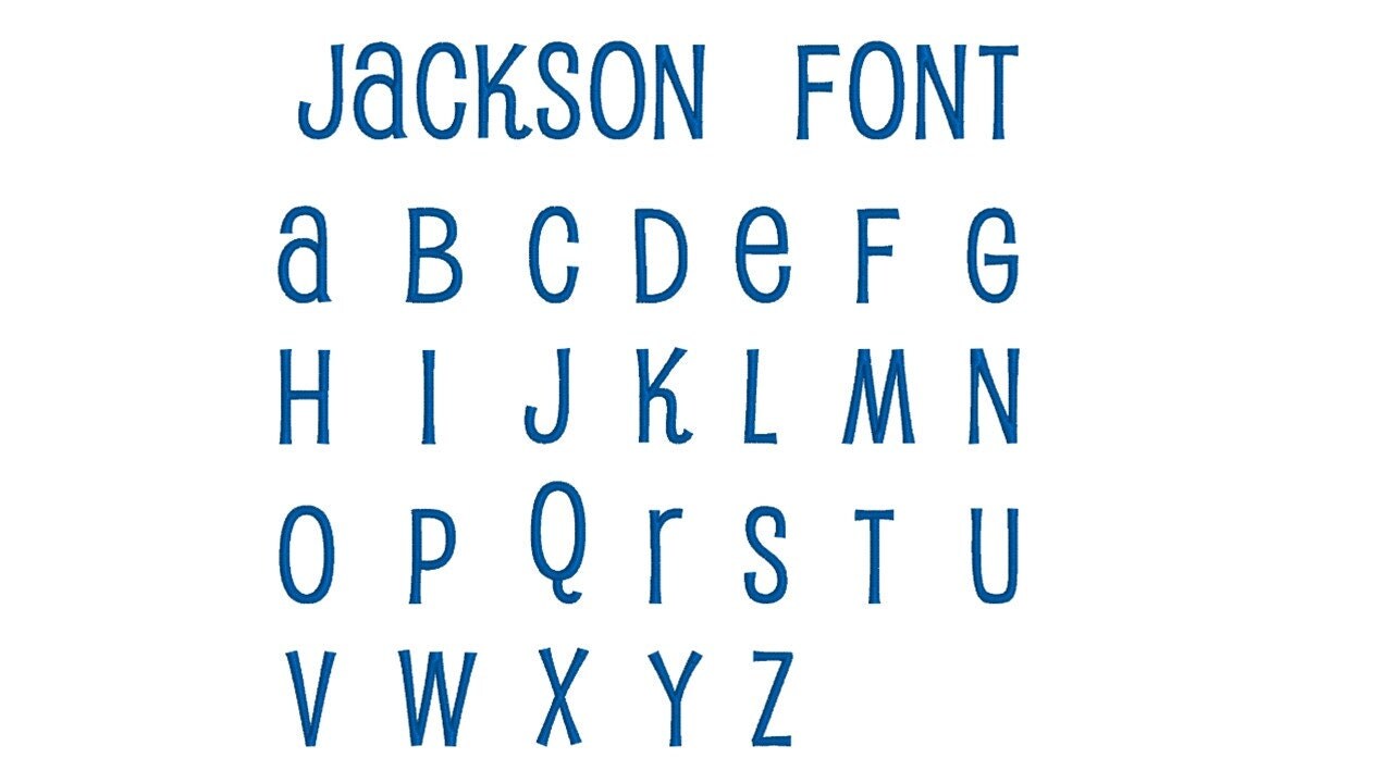 Jackson Font PERSONALIZATION ADD-ON Add embroidery to any