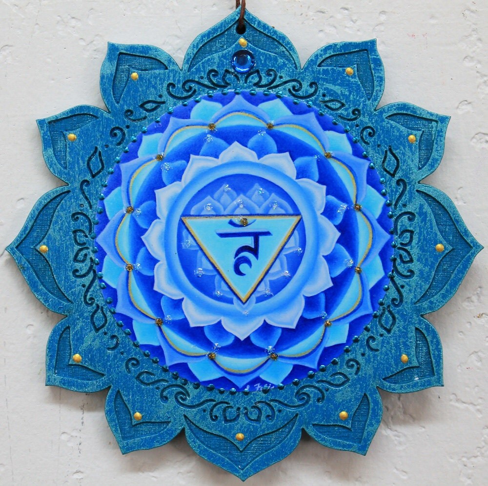 5th chakra throat chakra Vishuddha chakra Blue by LoriFelixArtwork