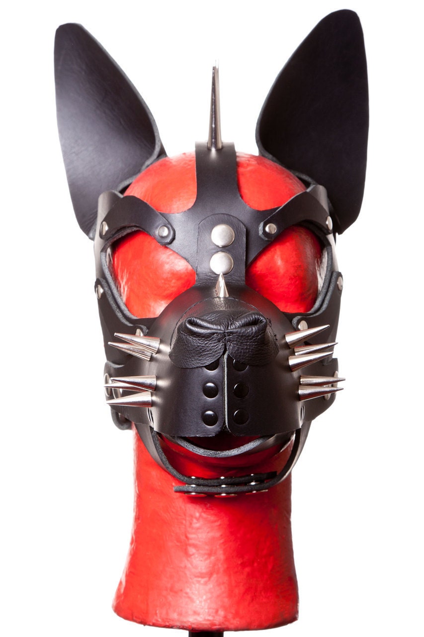 WOLF Wolf/Pup Hood Genuine Leather for Puppy Play