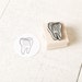 Human Tooth Rubber Stamp
