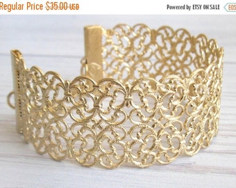 Unique gold filigree bangle related items | Etsy