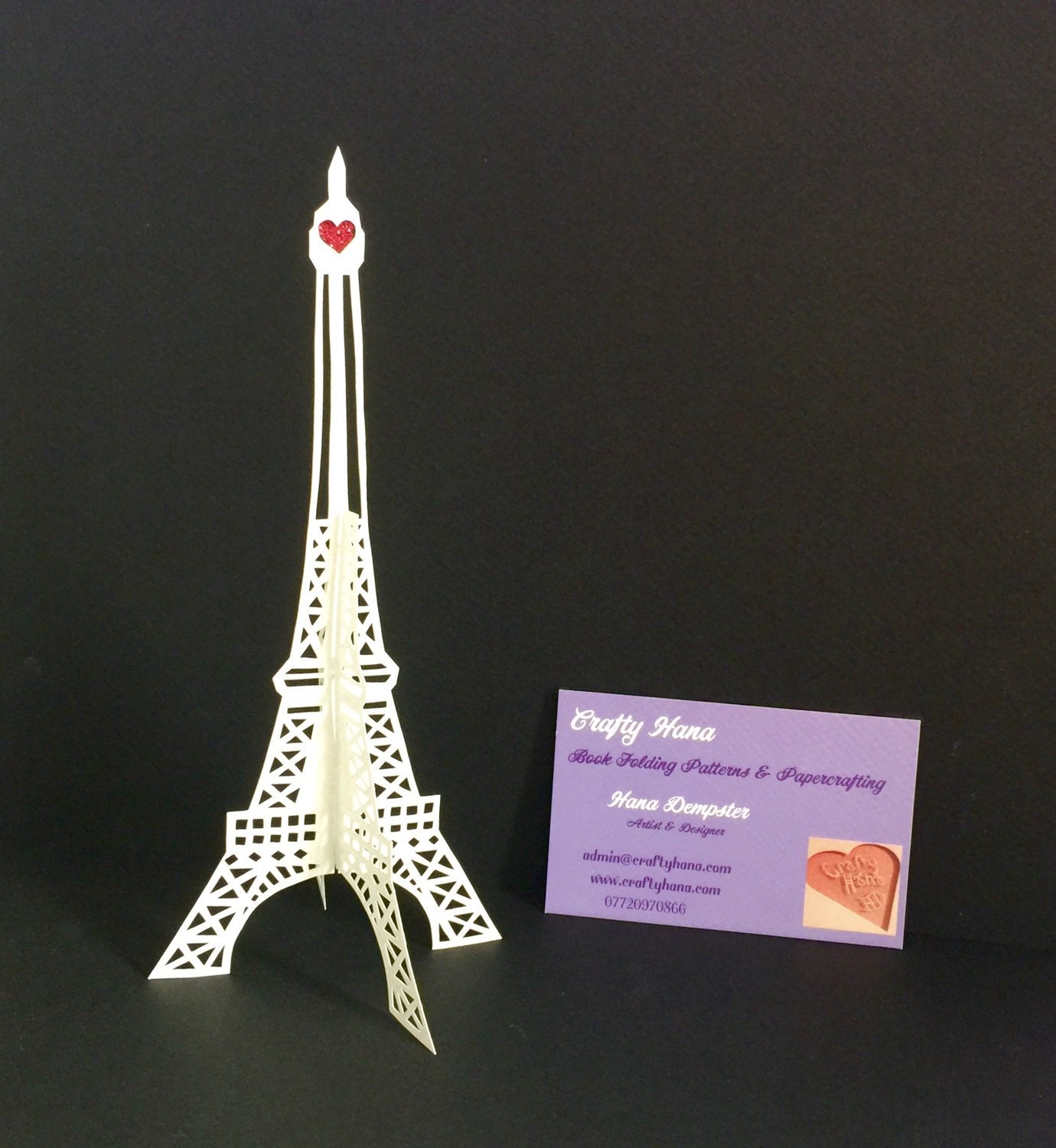 Papercutting Template Eiffel Tower cut your own 3D by CraftyHana