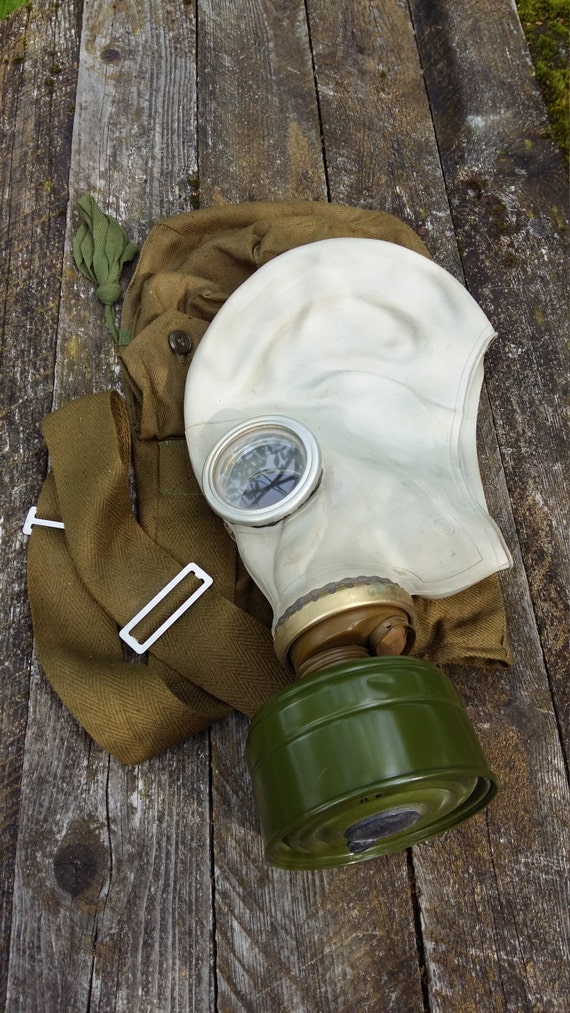 Vintage gas mask civilian soviet gas mask USSR Russian gas