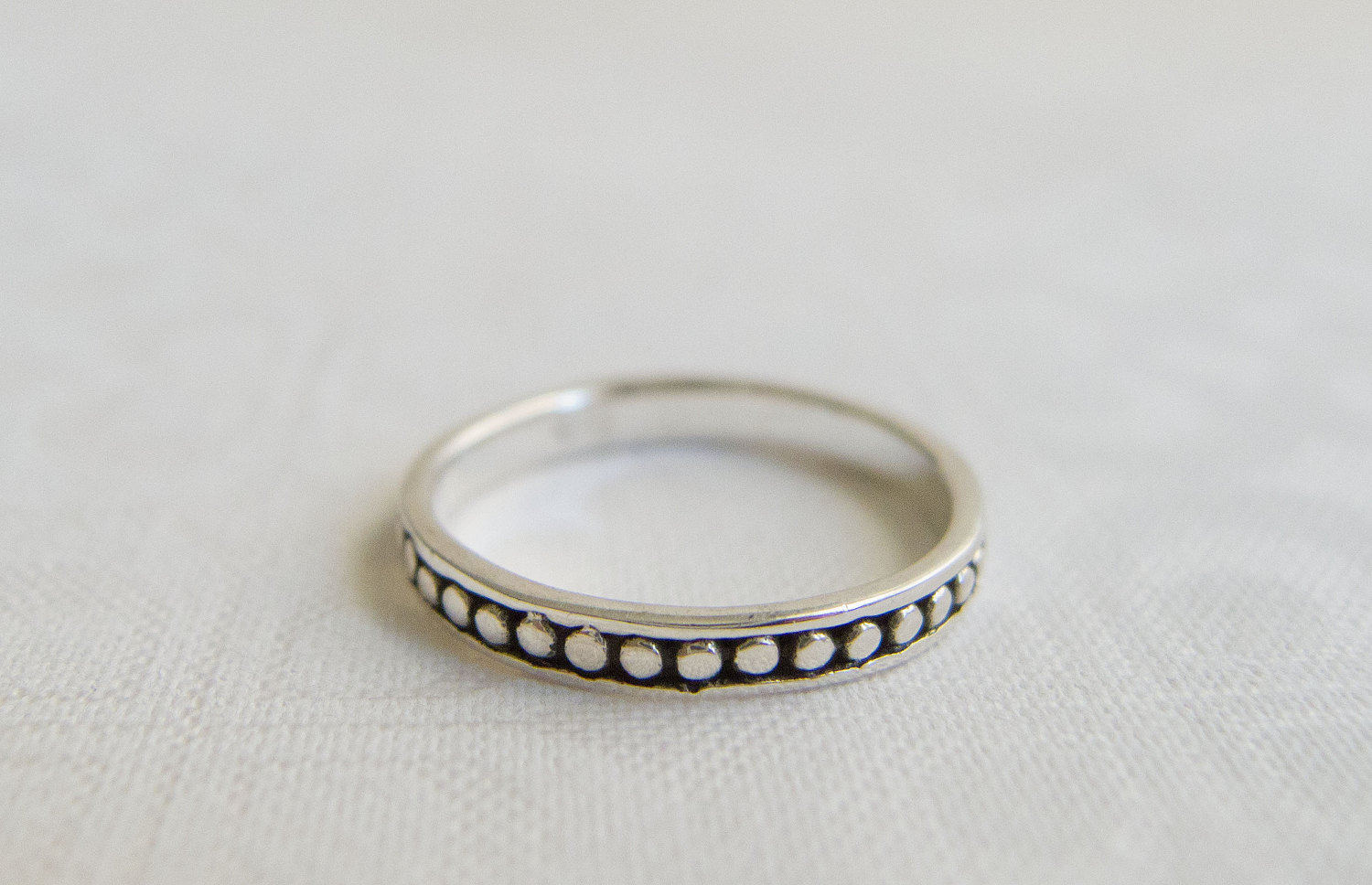 Dot Ring Sterling Silver Dot Ring Circle Ring Stacking