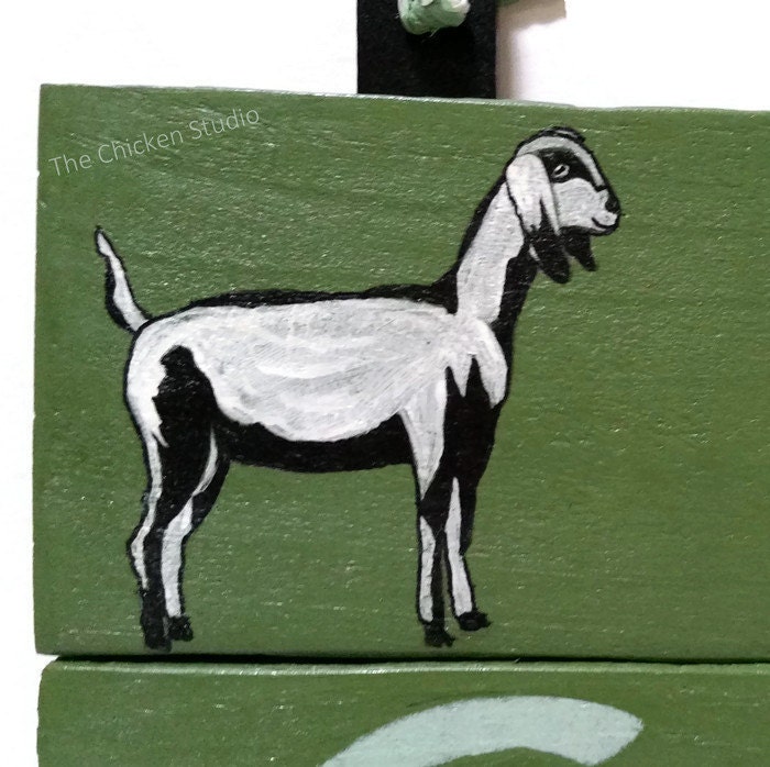 Goat Sign Welcome to the Goat Yard Farm Sign by TheChickenStudio