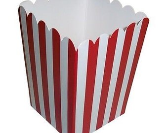 Stripe popcorn boxes | Etsy