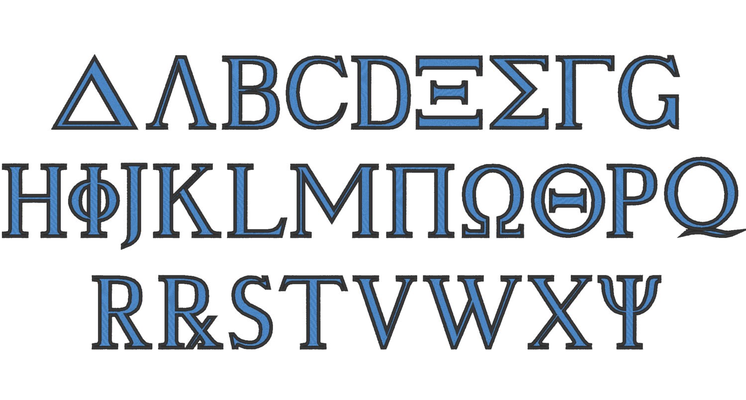 GREEK FONT mini alphabet ABC theta alpha omega alpha kappa