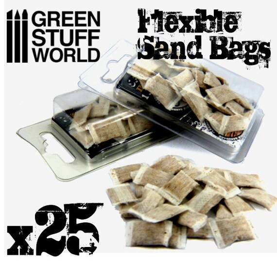 25x flexible SANDBAGS Basing Model sand bag trench 40k tank