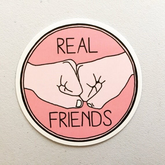 Real Friends Sticker BFF Sticker Girl Power Laptop by dadastickers