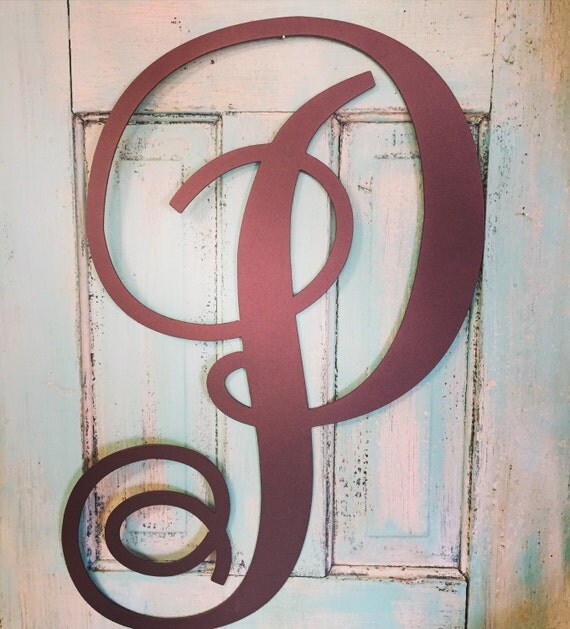 Items similar to 24" metal letter, plasma cut and Powder coated, 6 ...