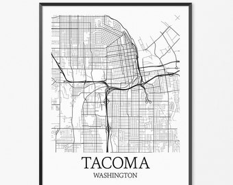 Tacoma map | Etsy