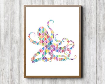 Geometric octopus | Etsy