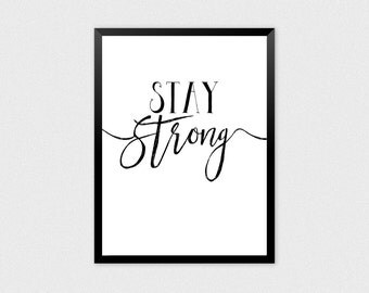 Stay strong poster | Etsy