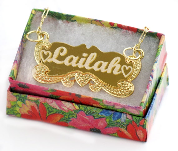 Items Similar To Carrie Jewelry Personalized Name Necklace Gold