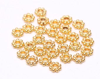 Gold spacer beads | Etsy