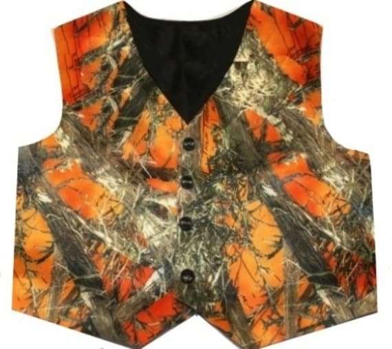 Orange Camo Vest Blaze Camo Vest Camouflage Vest By Camotreasure