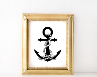 Anchor print | Etsy