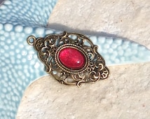 Unique red ruby pendant related items | Etsy