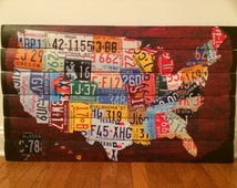 Unique license plate art related items | Etsy