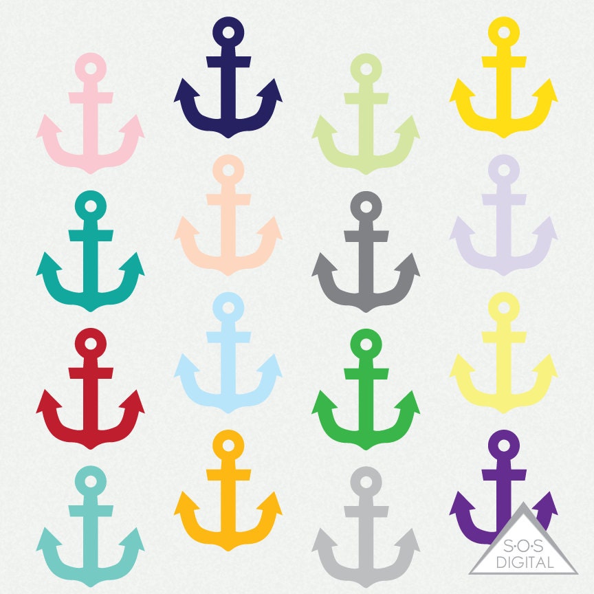 Anchor Clipart Nautical Clipart Anchors Beach Wedding