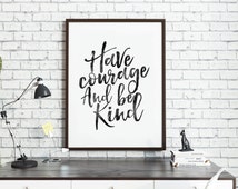 Popular items for be kind poster on Etsy