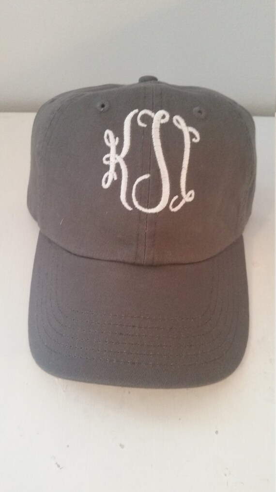Baseball Cap with Embroidered Initials by TreasuredChest2016