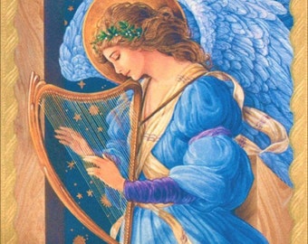 Angel playing harp | Etsy