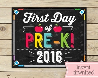 First day of pre k | Etsy