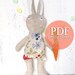 Stuffed toy bunny pdf sewing pattern Easter bunny by JoyfulRiver