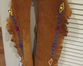 Fringe leather chaps | Etsy