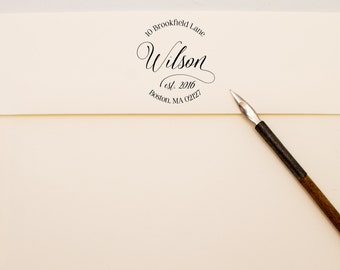 Handwritten Muriel Address Stamp: your choice of self-inking
