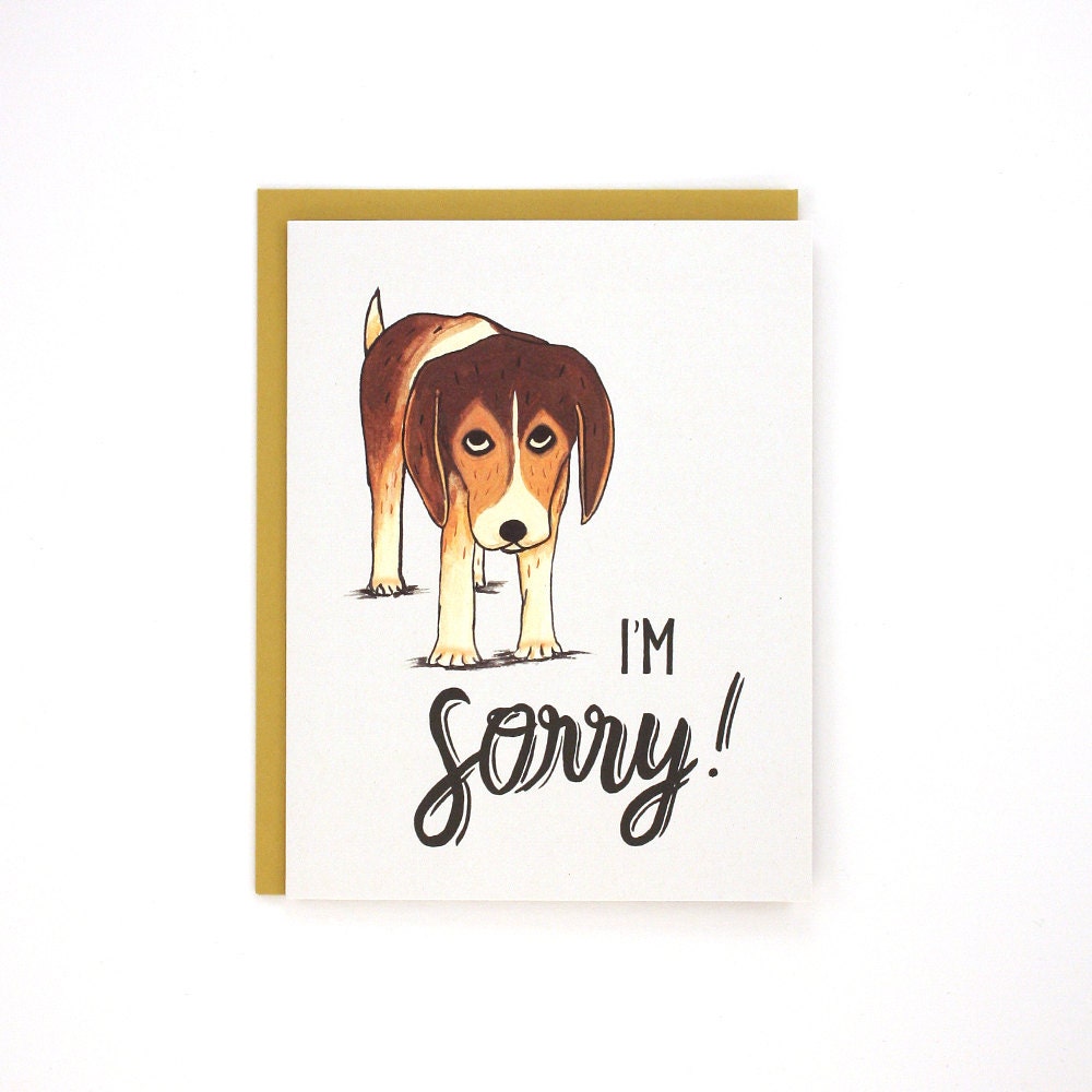 I'm sorry dog greeting card / SOR-DOG
