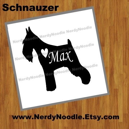 Schnauzer Decal Schnauzer Car Decal Schnauzer by NerdyNoodle