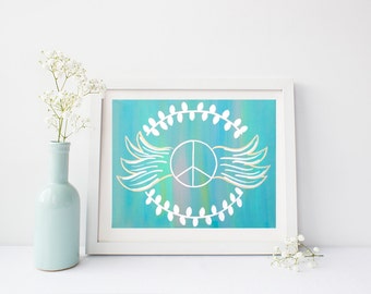 Peace sign poster | Etsy