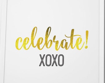 Gold foil ampersand | Etsy