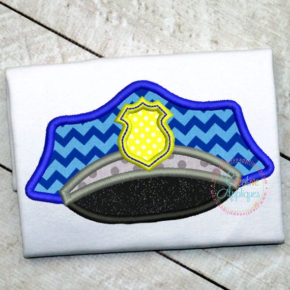 Police Officer Law Enforcement Hat Digital Machine Embroidery