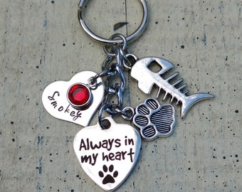 Custom personalized name fishing keychain with fish hook