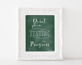 Quiet please sign | Etsy