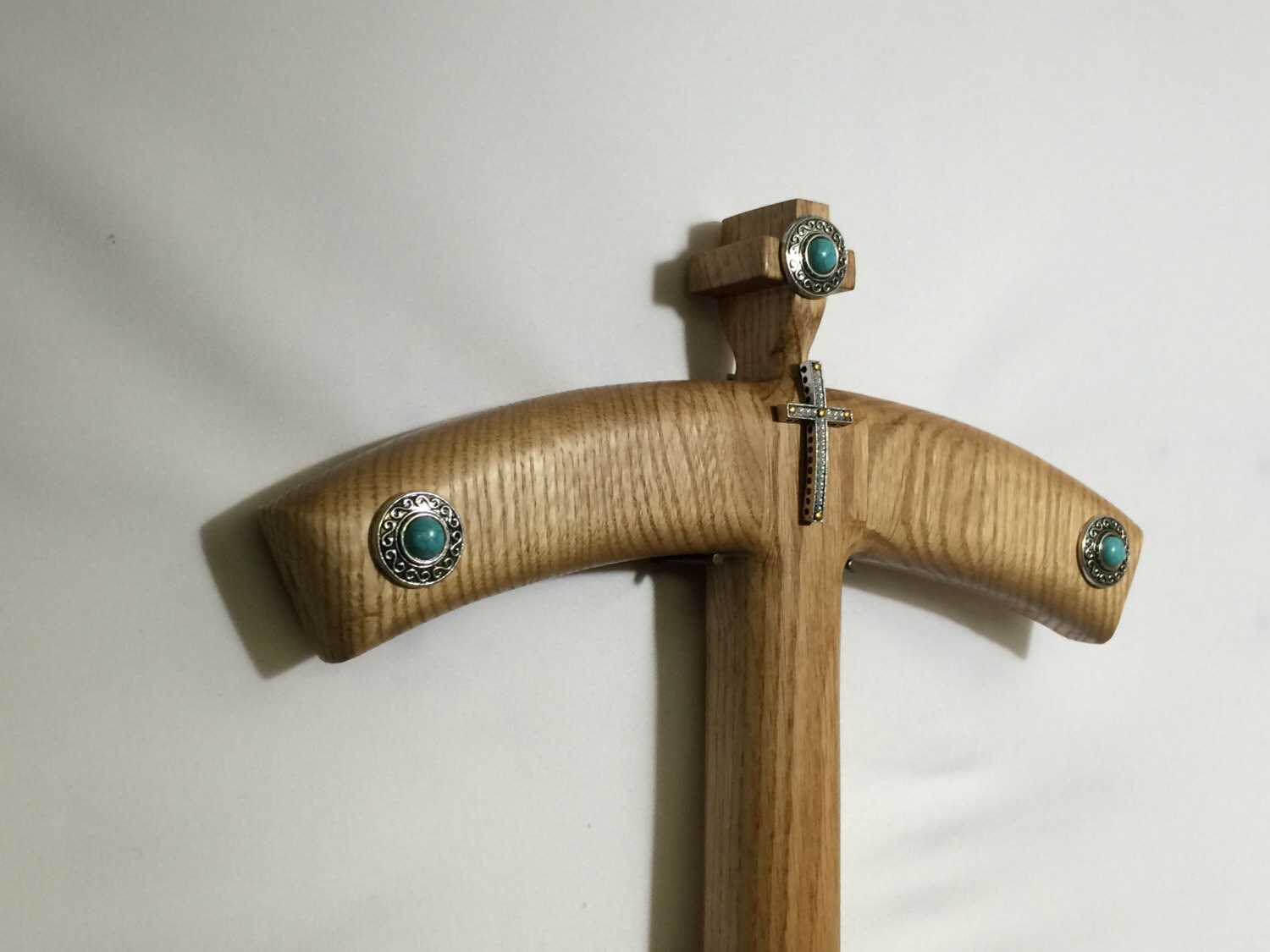 Orthodox Bishop's Turquoise style staff Crosier by ANNZTIQUES